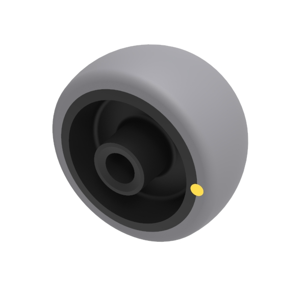 Electrically Conductive Rubber 50mm Plain Bearing Wheel 50kg Load | BIL ...