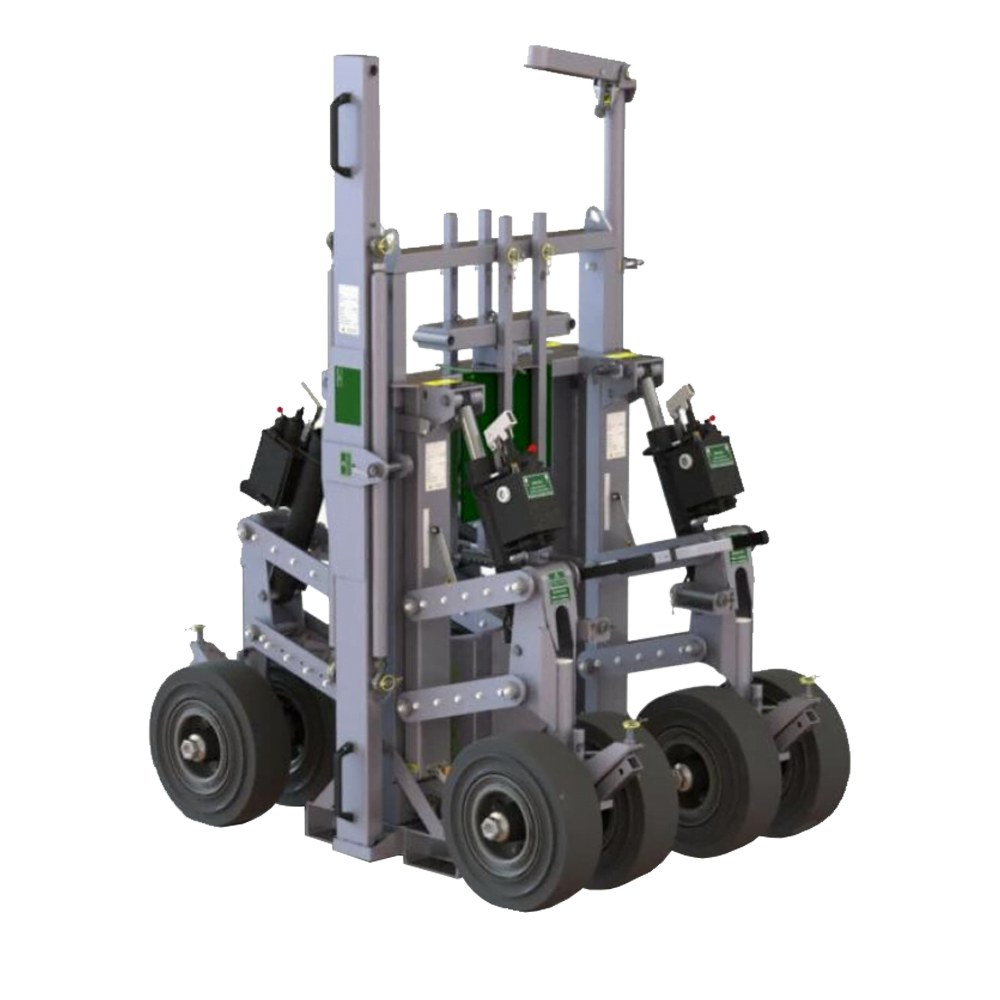 Set of 4 Hydraulic Lifting Container Castors 550mm 15,000kg Set Load ...