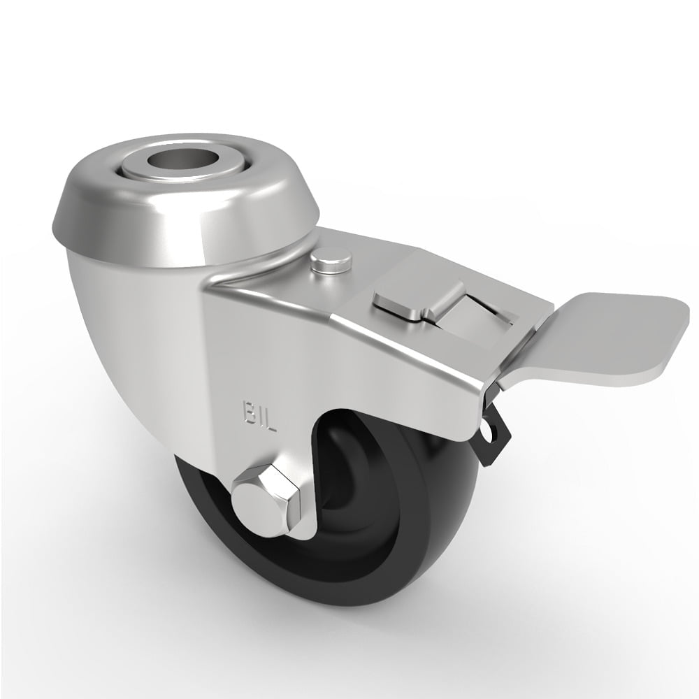 Polypropylene Bolt Hole Swivel Castor Brake 50mm 40kg Load | BIL Group