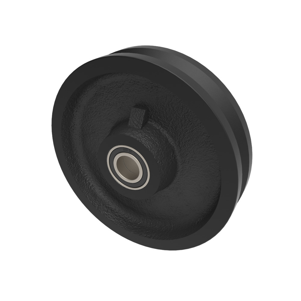 Cast Iron V-Groove 200mm Ball Bearing Wheel 900kg Load | BIL Group