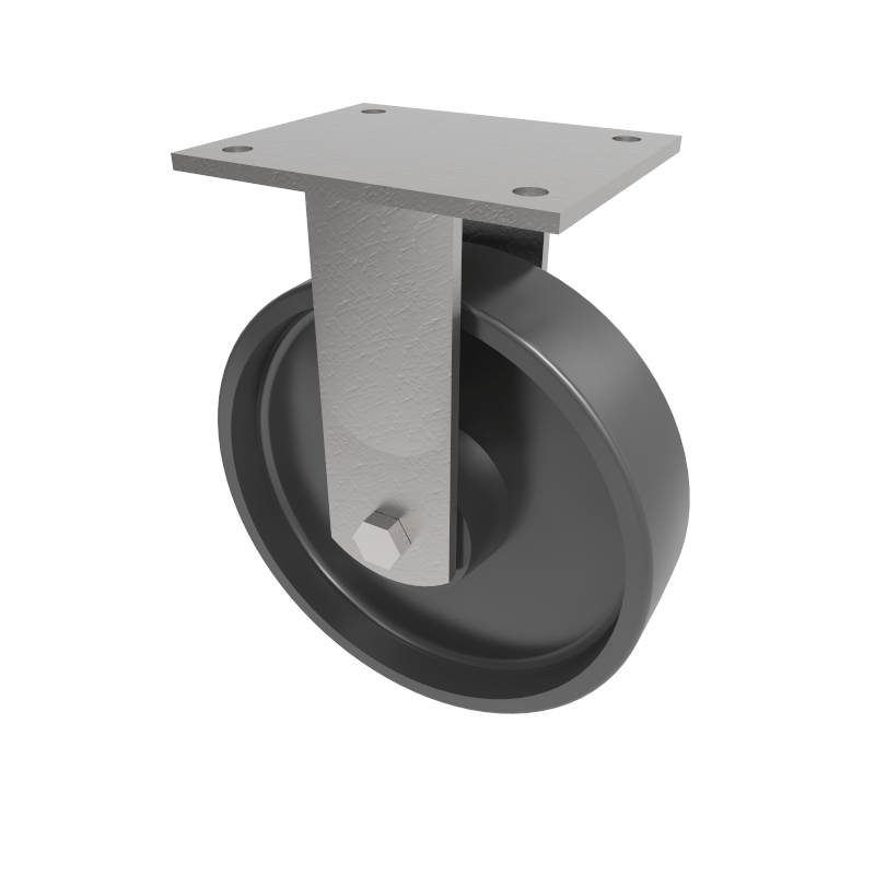 Cast Iron Plate Fixed Castor 200mm 600kg Load | BIL Group