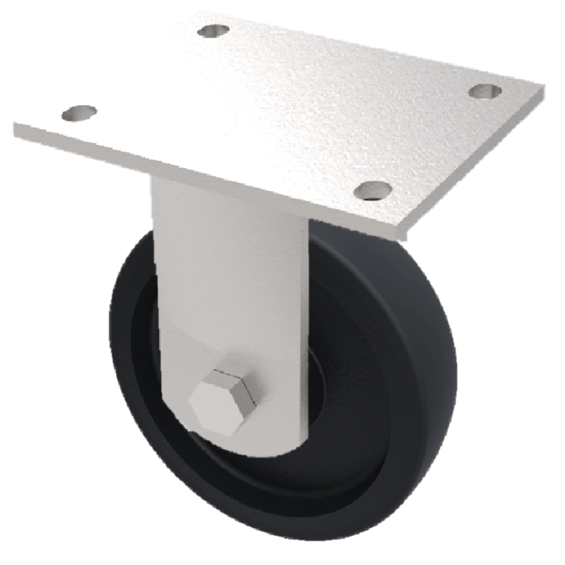 Cast Iron Plate Fixed Castor 150mm 500kg Load | BIL Group