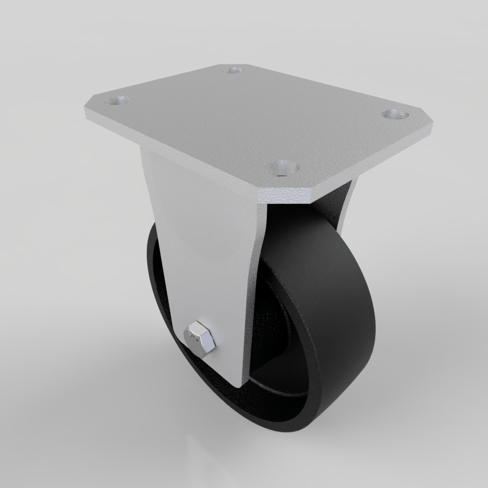 Cast Iron Plate Fixed Castor 150mm 910kg Load | BIL Group