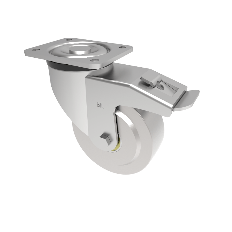 Steel Plate Swivel Castor Brake 125mm 800kg Load | BIL Group