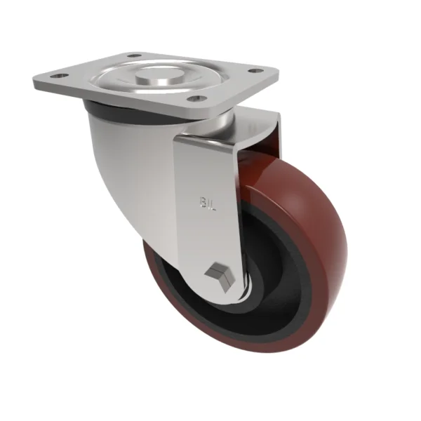 Polyurethane Cast Iron Plate Swivel Castor 100mm 300kg Load | BIL Group