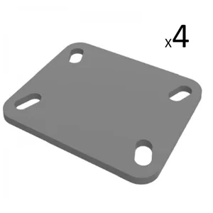 Four Pack Castor Unplated Fixing Plate | BIL Group