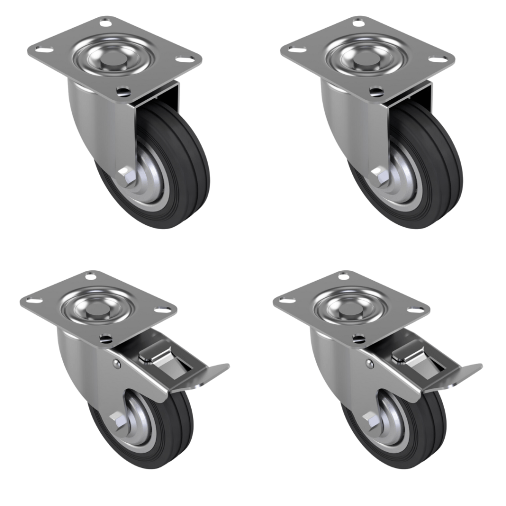 4 Pack Rubber Steel Plate 100mm – various configurations | BIL Group