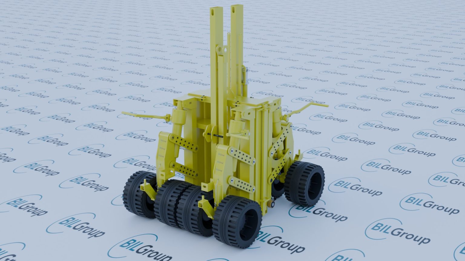 Set of 4 Hydraulic Lifting Container Castors 30,000kg Set Load | BIL Group