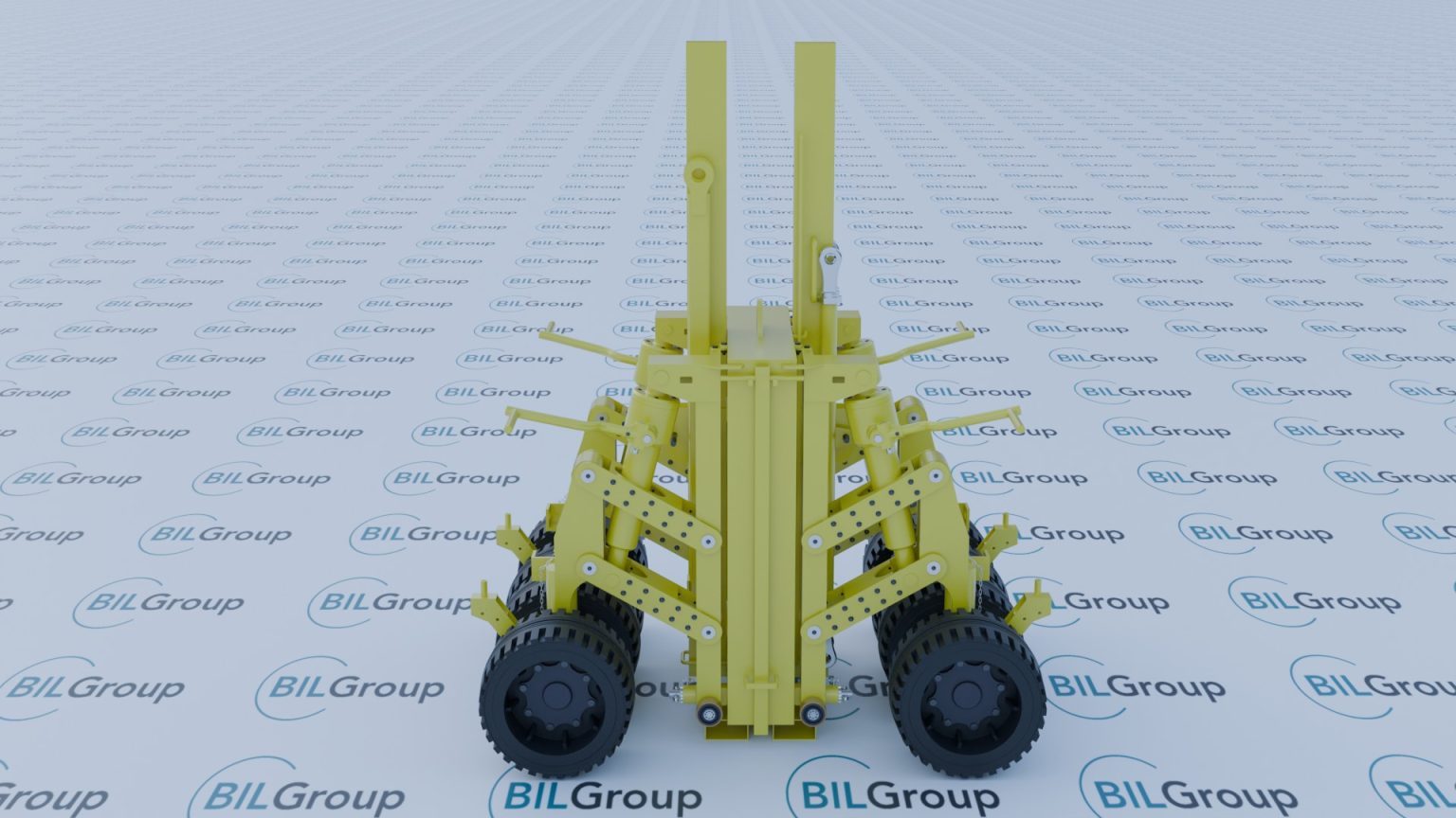 Set of 4 Hydraulic Lifting Container Castors 30,000kg Set Load | BIL Group