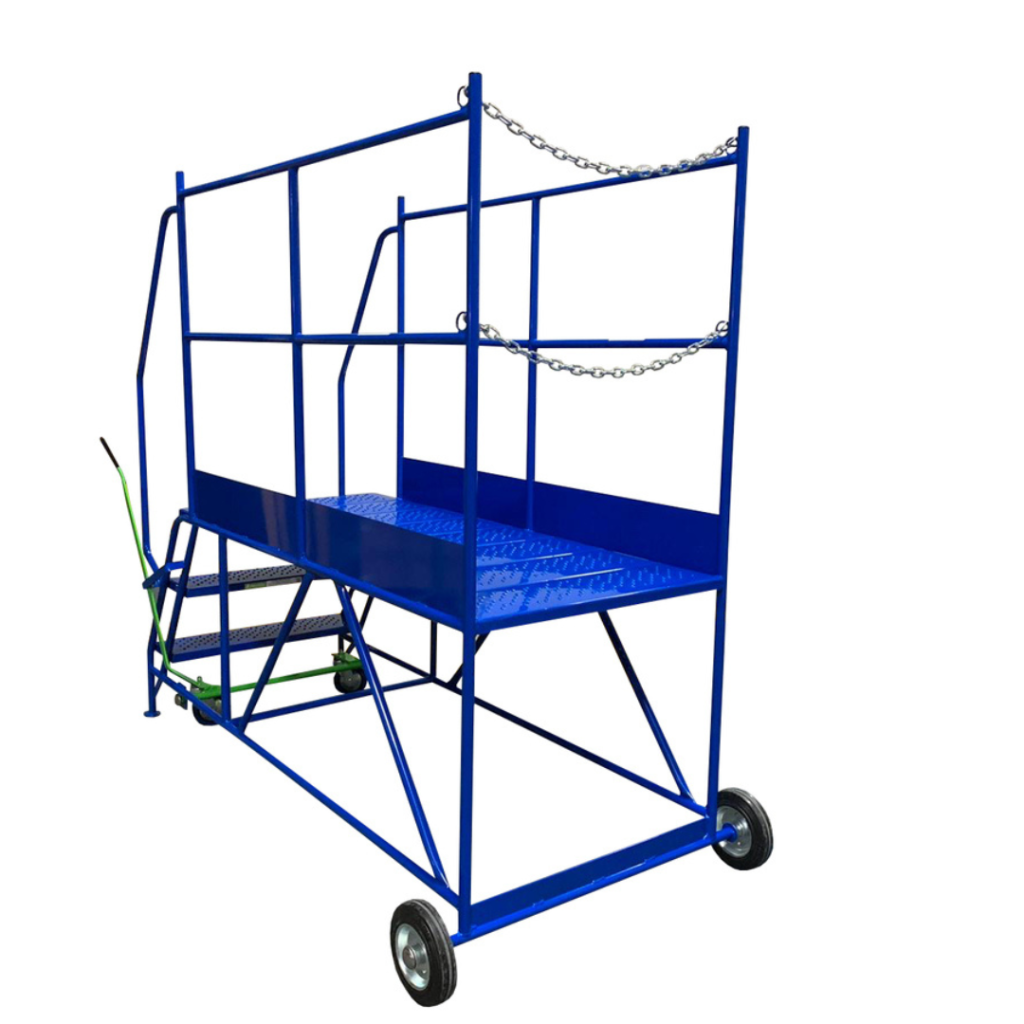 Mobile Access Safety Steps With Platform & Handrail: 2 to 8 Treads ...