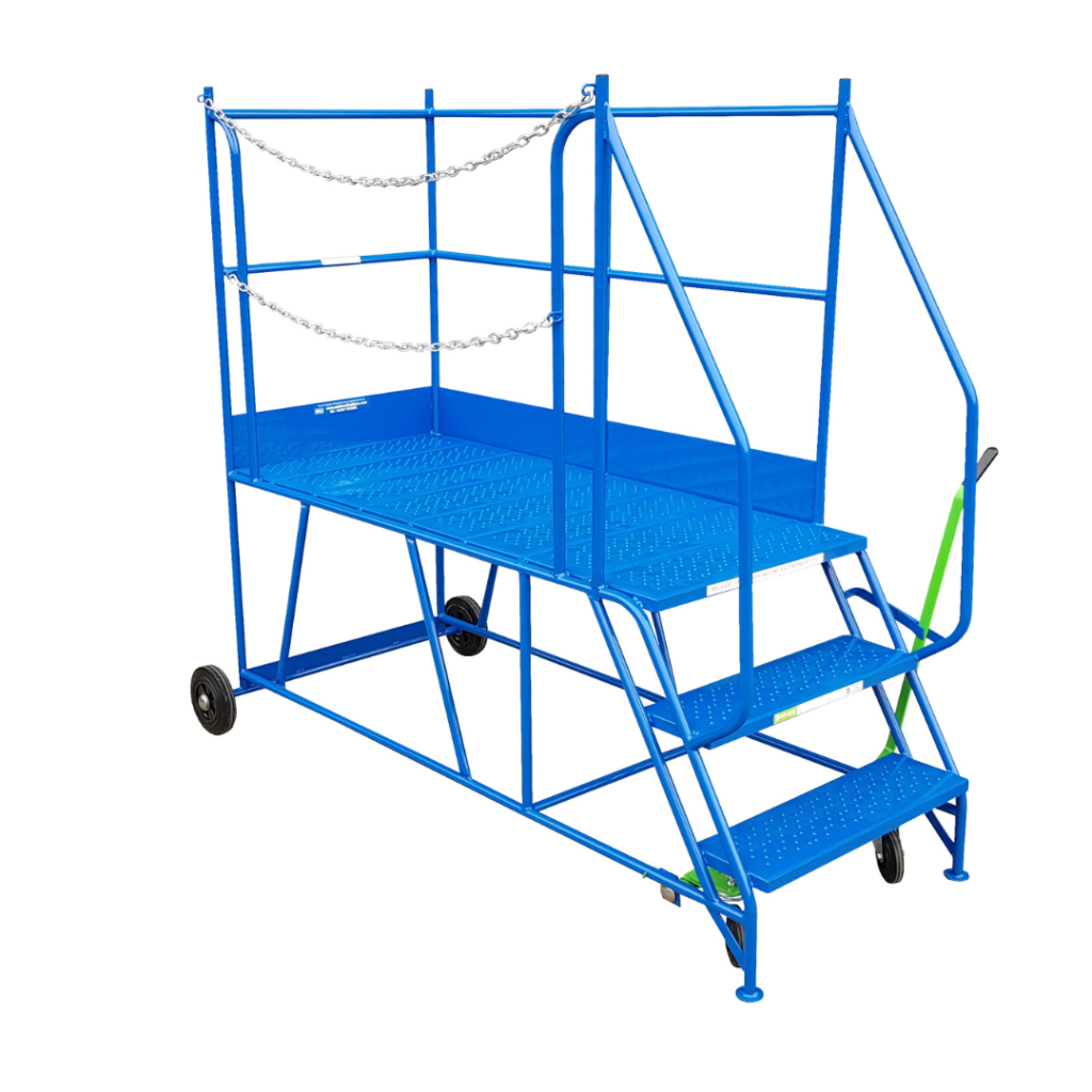 Mobile Access Safety Steps With Platform & Handrail: 2 to 8 Treads ...