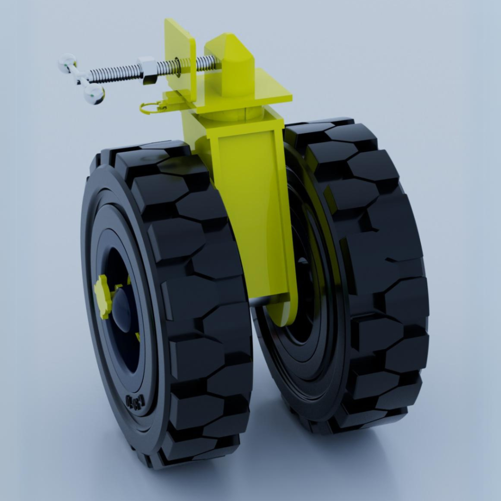 Set of 4 x 541mm ISO Braked Shipping Container Castors 9000kg Set Load ...