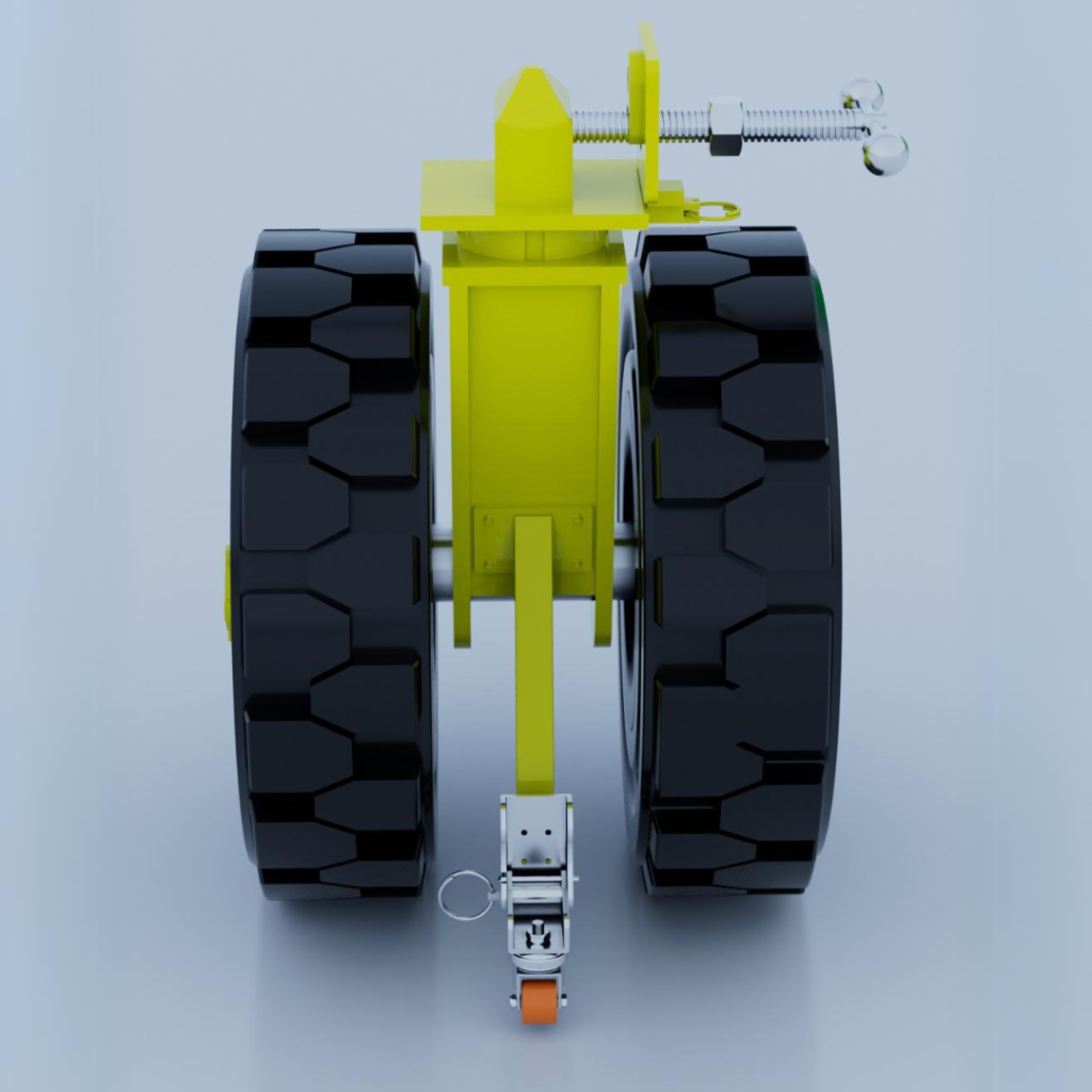 Set of 4 x 541mm ISO Braked Shipping Container Castors 9000kg Set Load ...