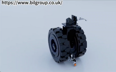 Set of 4 x 413mm ISO Braked Shipping Container Castors 6000kg Set Load ...