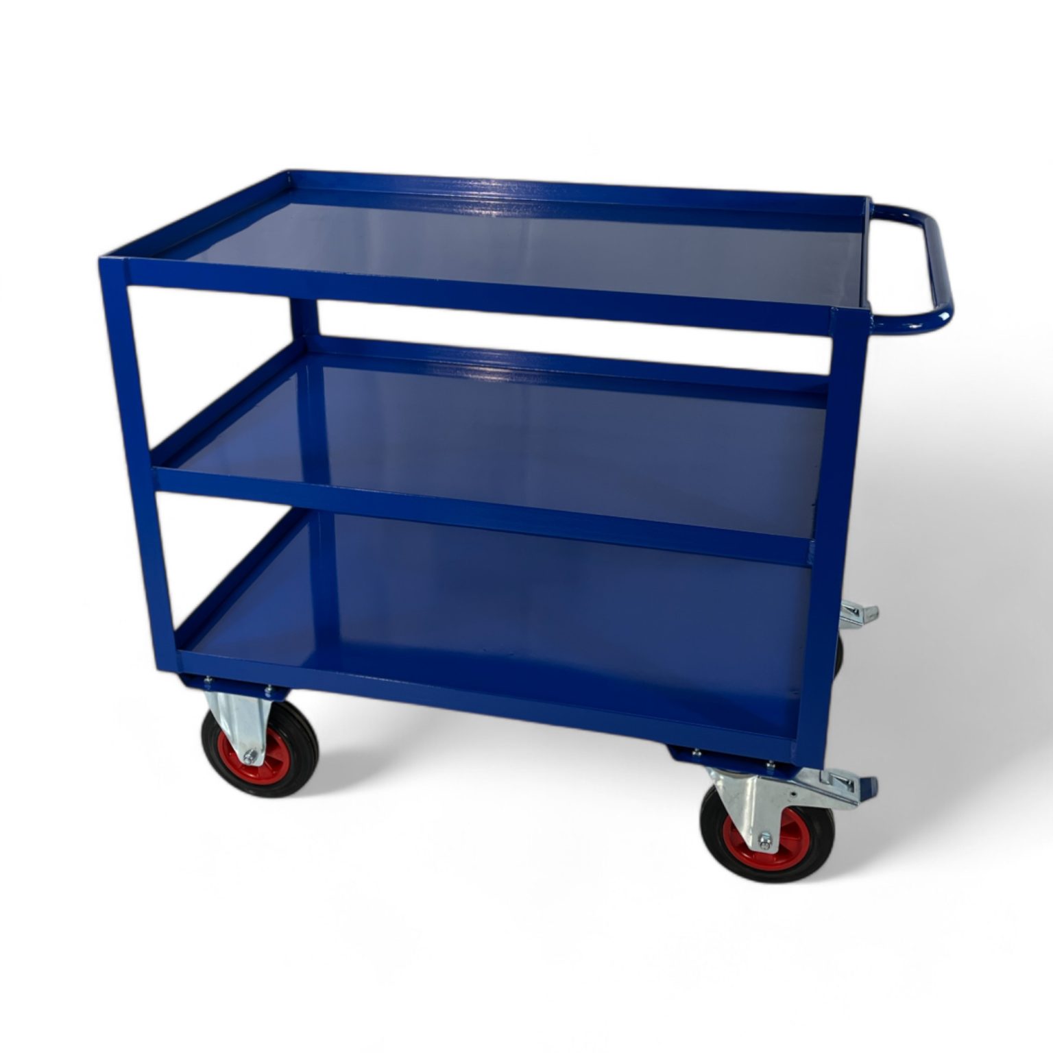 Heavy Duty, 3-Tier Steel Table Top Trolley Cart, 1000mm x 600mm w/Lip ...